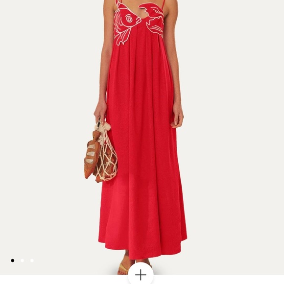 FARM Rio | Dresses | Red Fish Top Maxi Dress Farm Rio | Poshmark